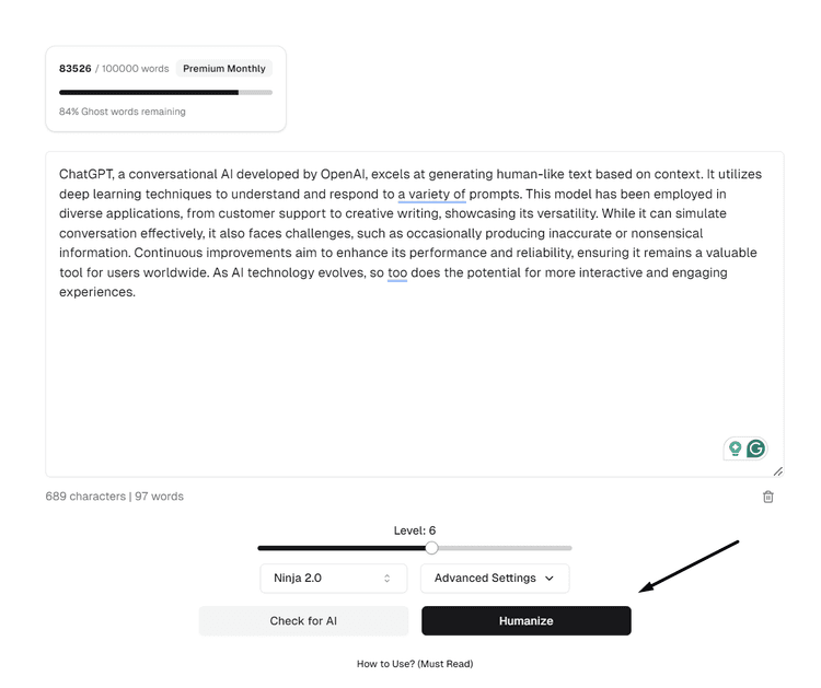 Humanize AI Content | Bypass AI Detection | Get 100% Human Score